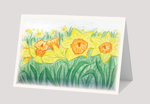 "Daffodils" Card - Archimedes' Printing Shoppe & Sundry Goodes